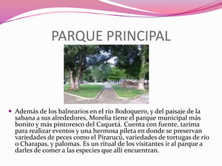 Sitios turísticos de morelia caquetá | PPTX