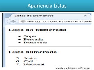 Sitio web (html) ejemplos 02 | PDF