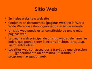 Cibernauta y sitios web | PPT