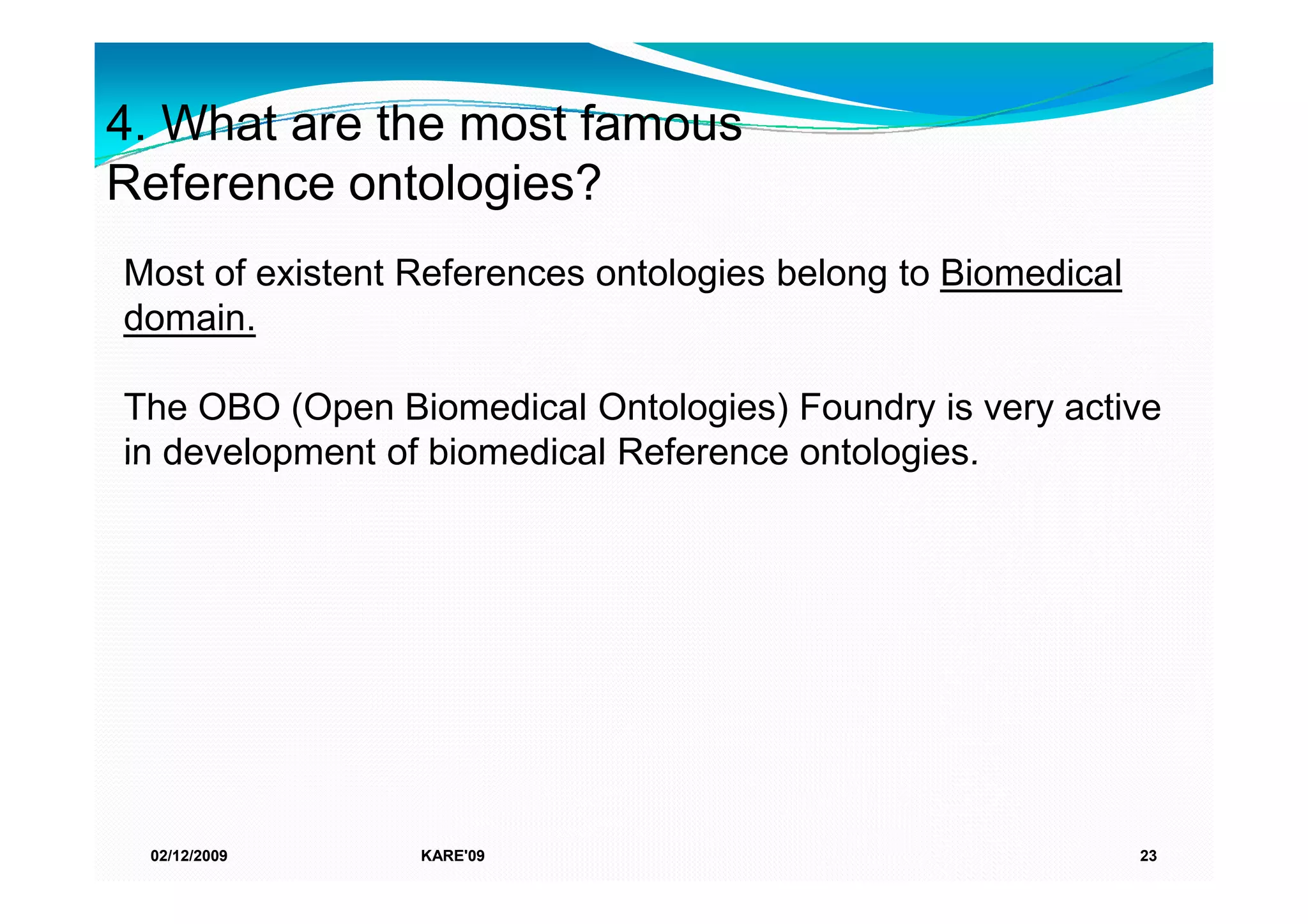 Reference Ontology Presentation | PPTX
