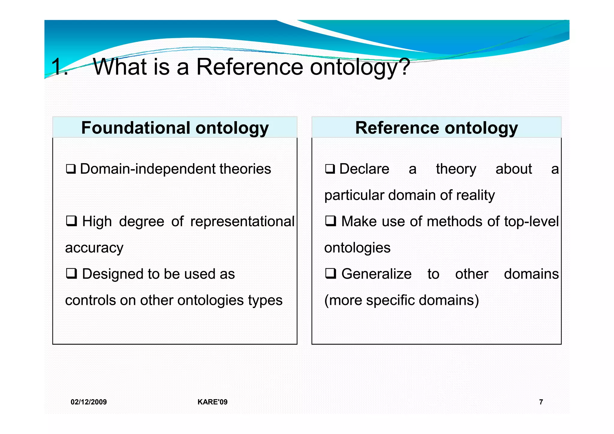 Reference Ontology Presentation | PPTX