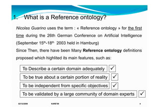 Reference Ontology Presentation | PPT