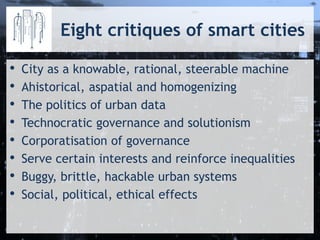 The Real-Time City? Data-driven, networked urbanism and the production of smart cities | PPT