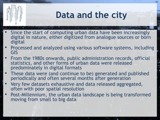 The Real-Time City? Data-driven, networked urbanism and the production ...