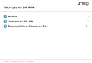 Text Analysis with SAP HANA | PPT
