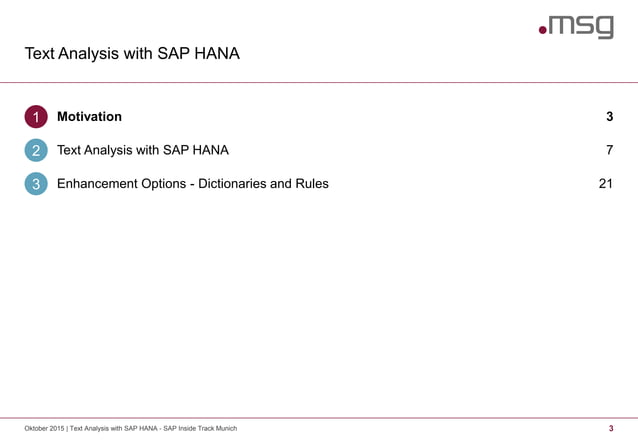 Text Analysis with SAP HANA | PPT