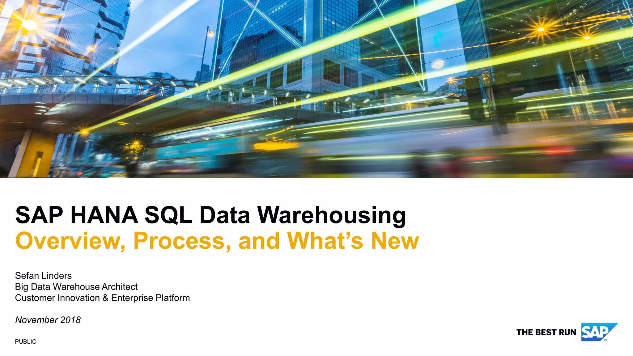 SAP HANA SQL Data Warehousing (Sefan Linders) | PDF