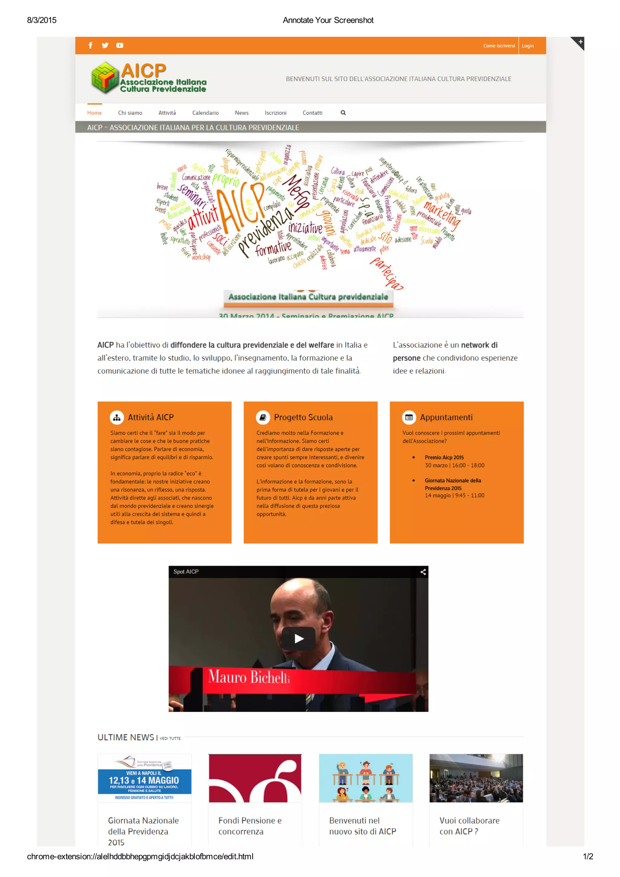 Nuovo Sito Aicp - Associazione Italiana per la Cultura Previdenziale | PDF