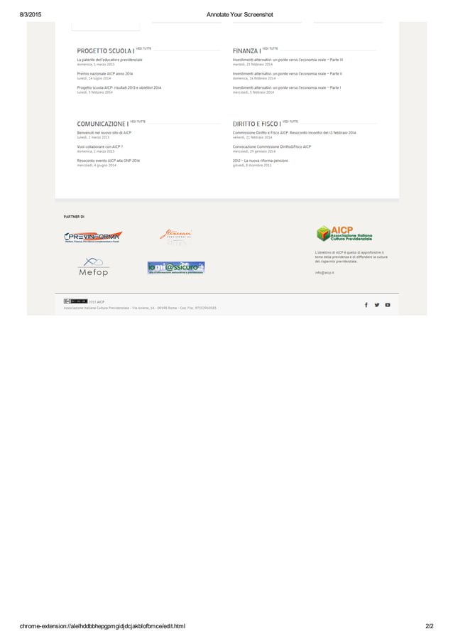 Nuovo Sito Aicp - Associazione Italiana per la Cultura Previdenziale | PDF
