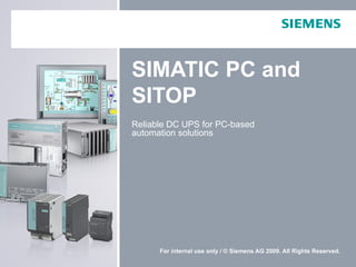 SITOP and SIMATIC Inustrial Personal Computer | PPT