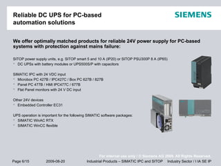 SITOP and SIMATIC Inustrial Personal Computer | PPT