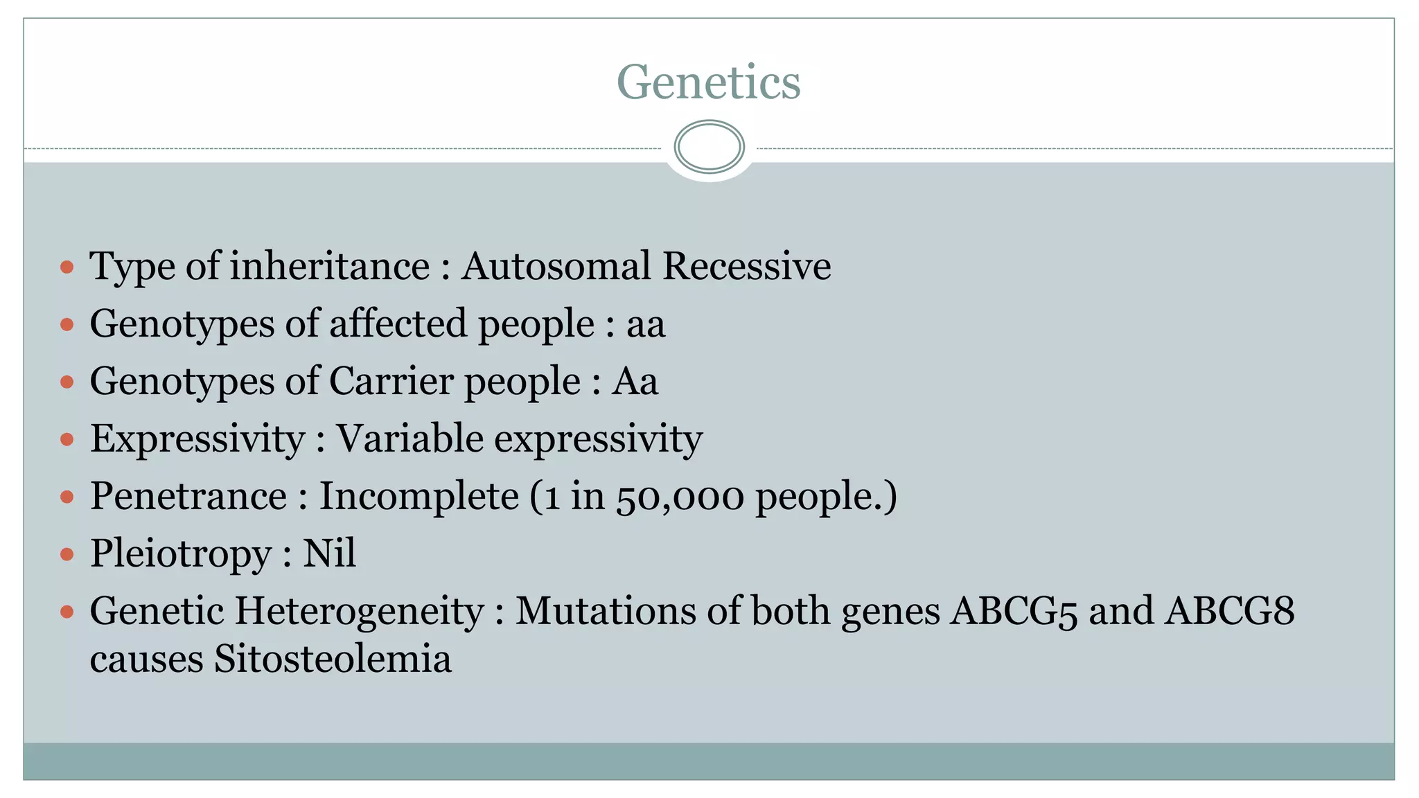 Sitosterolemia | PDF