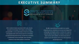 SECURITY INNOVATION & TECHNOLOGIES | PPT