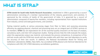 SITRA stands for South India Textile Research Association | PDF