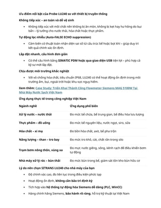 SITRANS Probe LU240 – Giải pháp đo mức siêu âm chính xác, bền bỉ từ ...