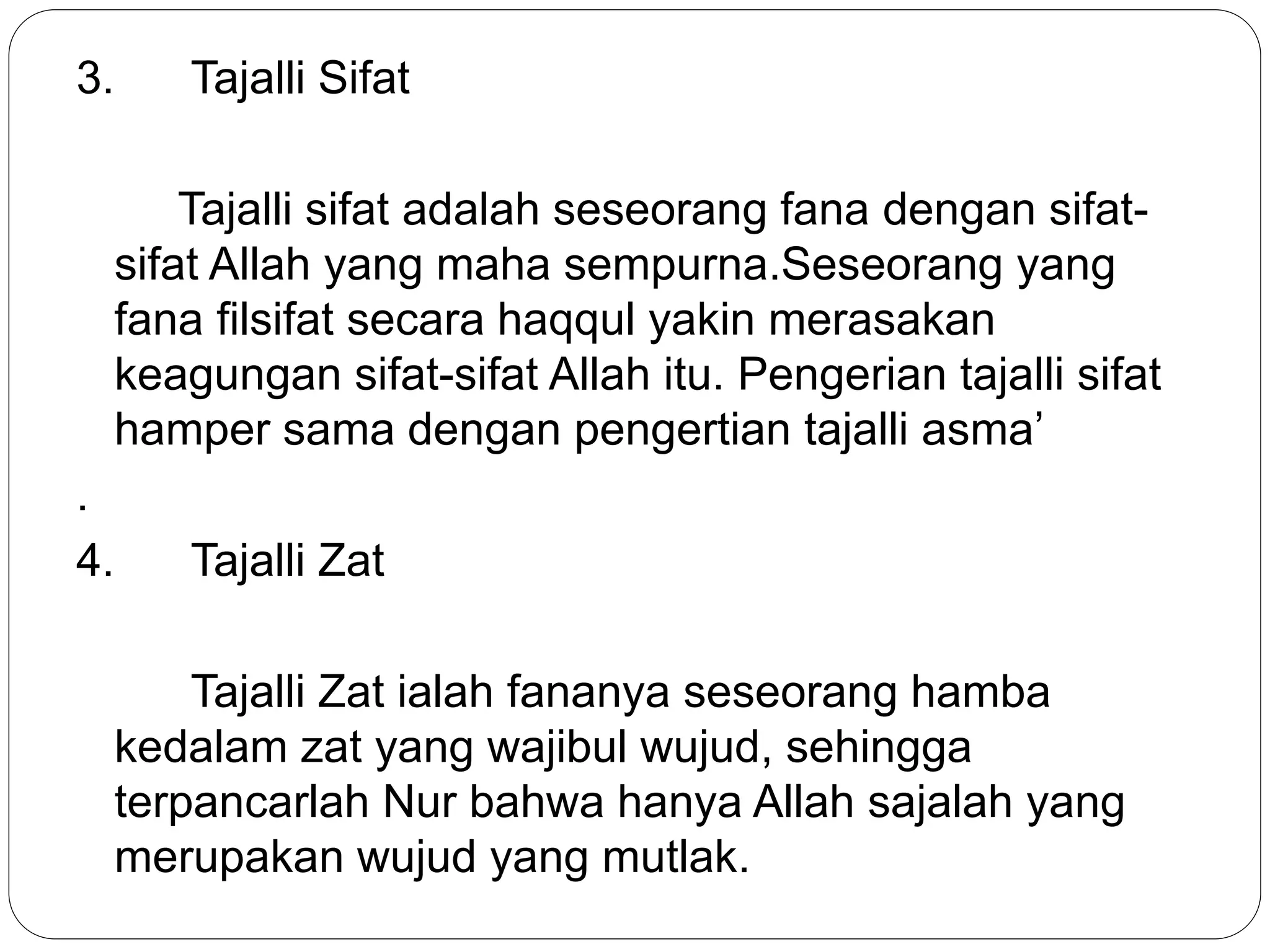 Al-Sitru dan Al-Tajalli | PPTX