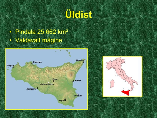 Sitsiilia Geograafia | PPT