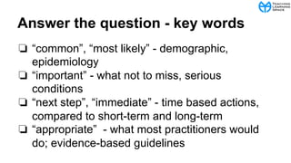 Sitting the Key Features Examination | PPT