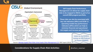 SAP Inside Track Toronto ASUG Ontario 2013 Enterprise Risk Management ...