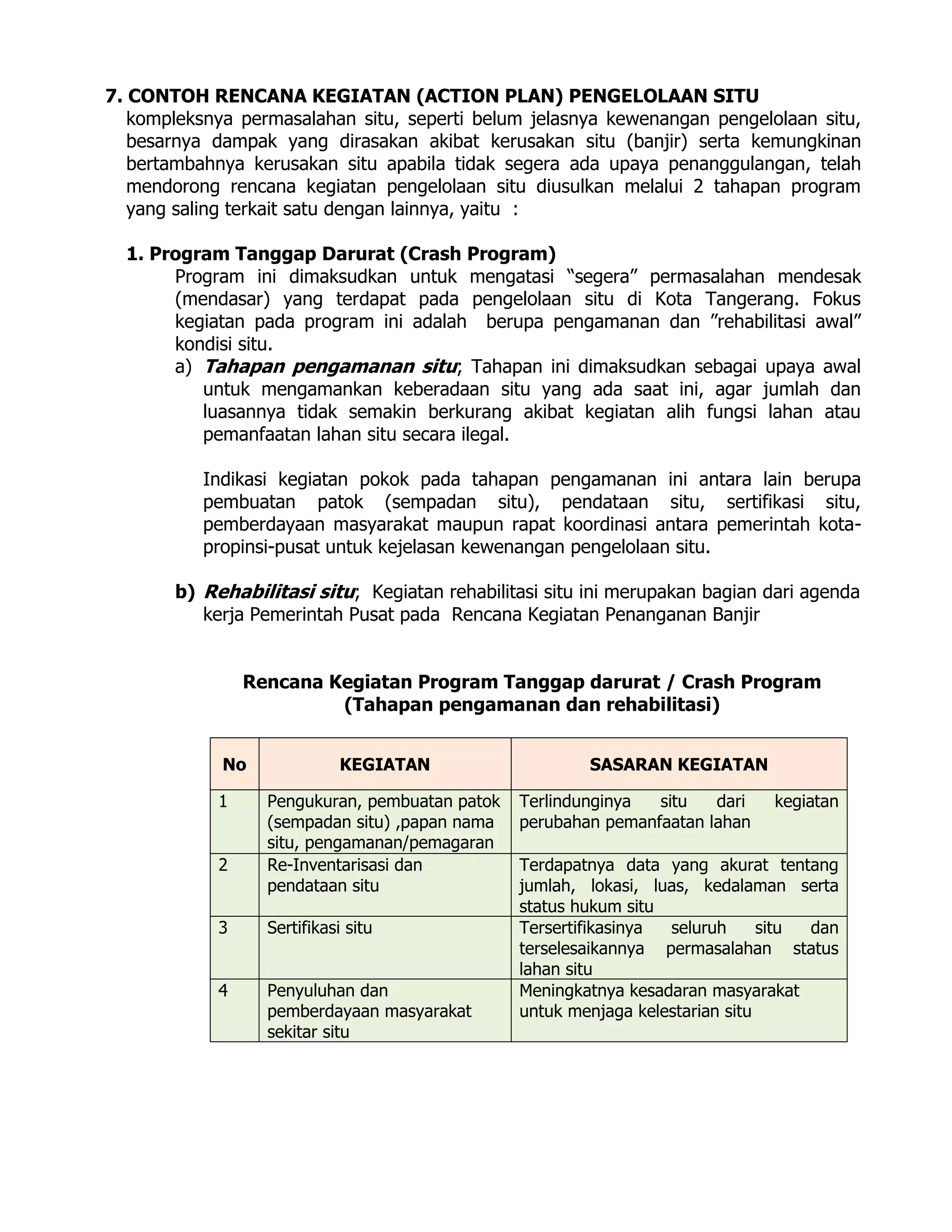 KONSEP PENGELOLAAN SITU | PDF
