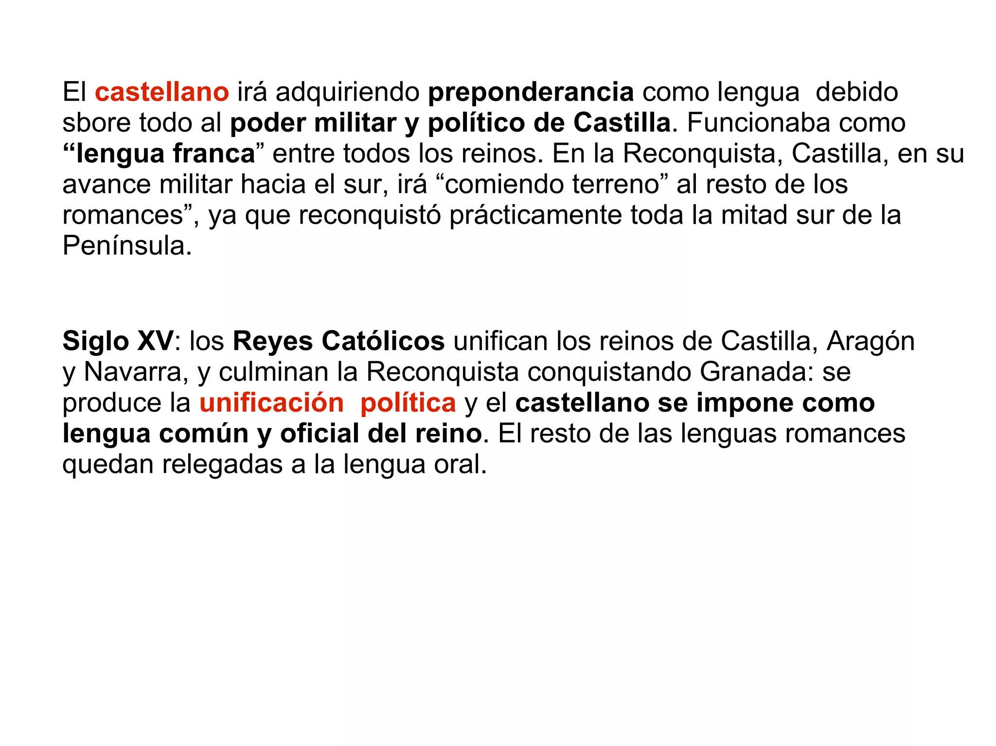 Origen y evolución de las lenguas de España | PPT | Christianity ...