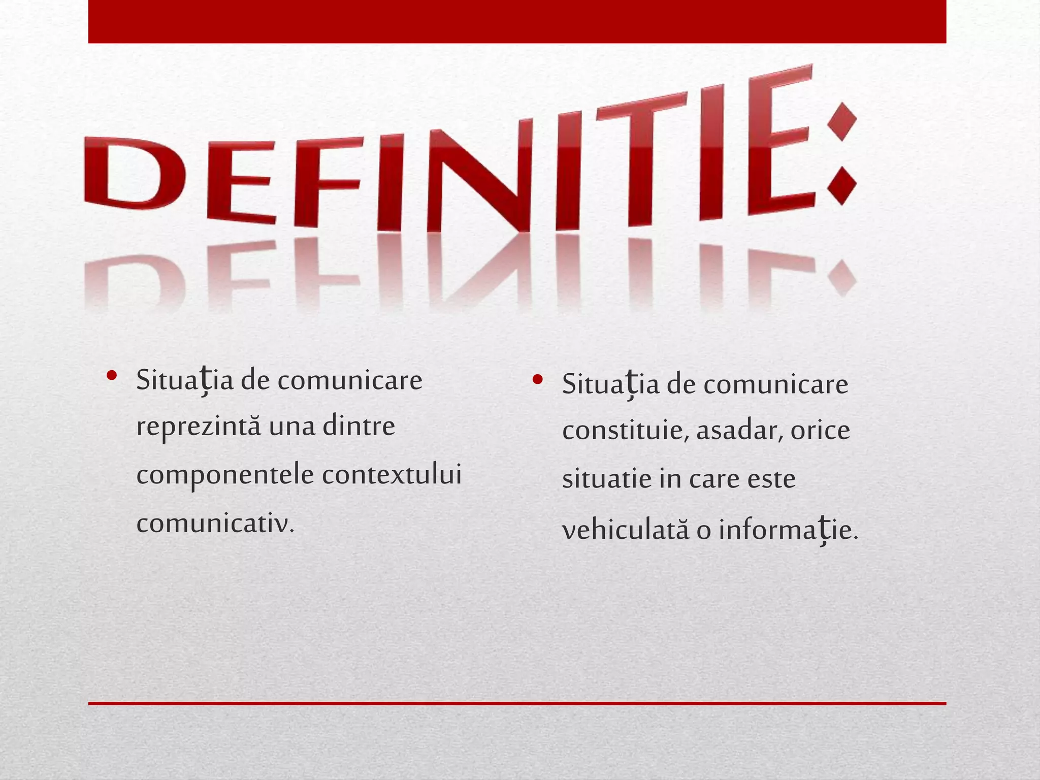 Situatia de comunicare | PPTX