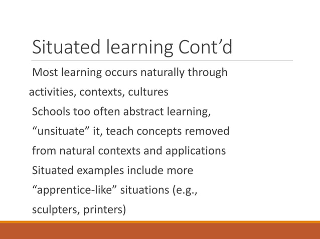 Situated cognition | PPT
