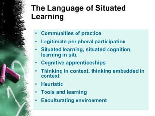 Situated learning and communities of practice | PPT