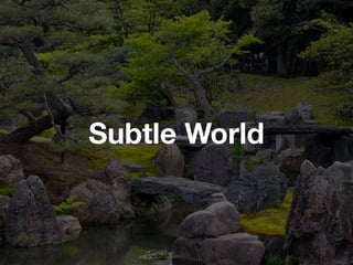 Designing for the Subtle World | PPT