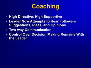 developing situational leadership skill | PPT