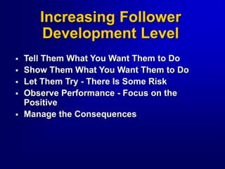 developing situational leadership skill | PPT