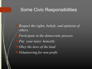 Situational analysis on civic role and responsibilities as a citizen | PPT