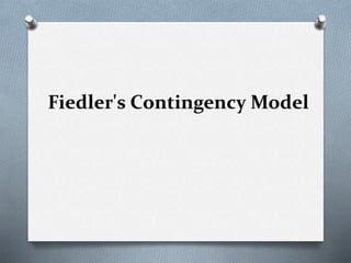 Situational and Contingency Leadership Theory | PPTX