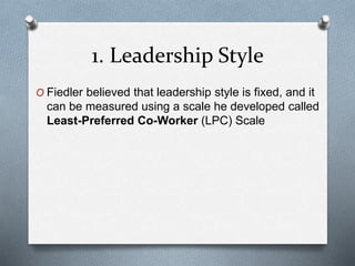Situational and Contingency Leadership Theory | PPTX