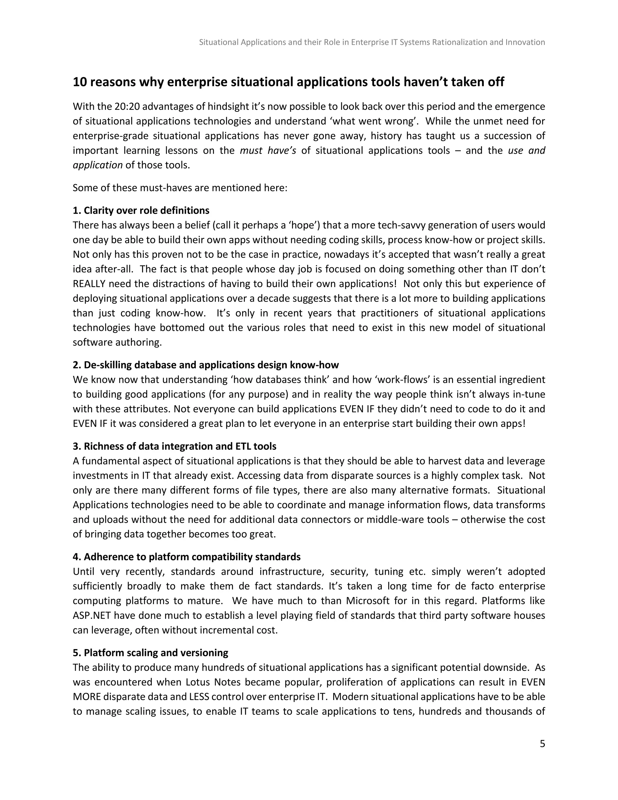 Situational applications and their role in enterprise it strategy | PDF