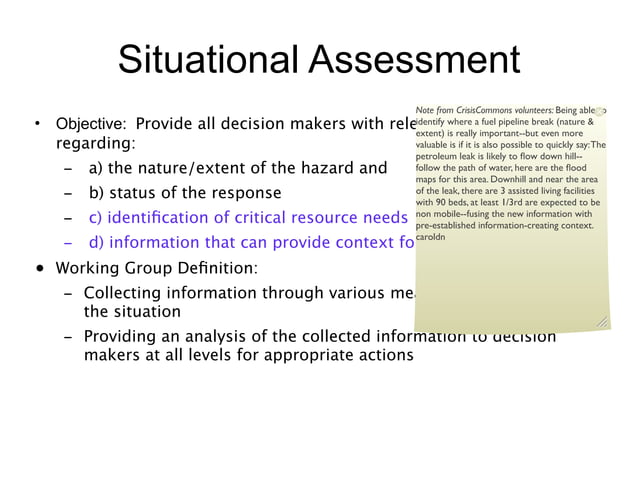 Situational Awareness Workgroup Input | KEY | Computer Networking ...