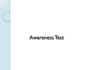 Situational Awareness Test