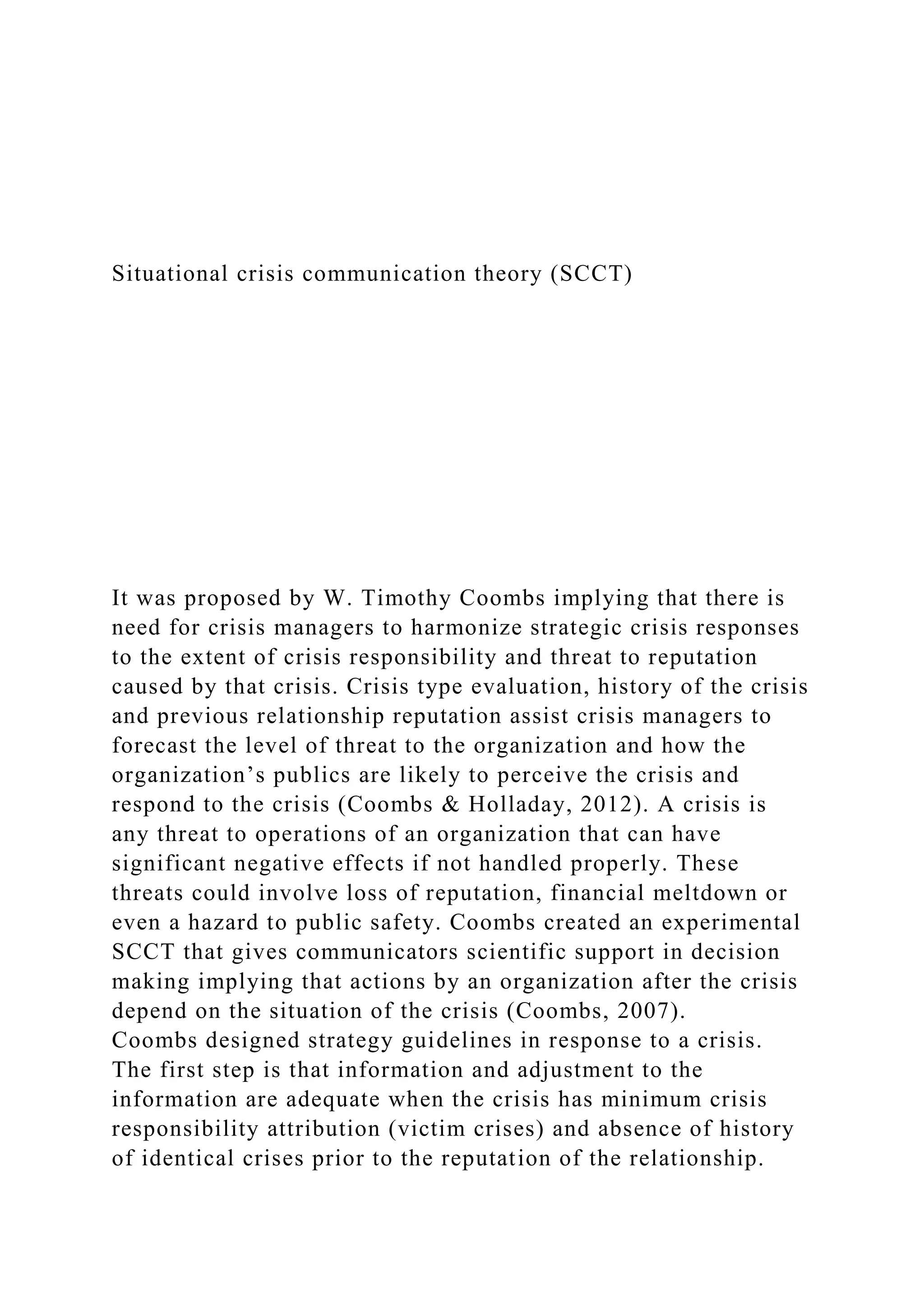 Situational crisis communication theory (SCCT).docx