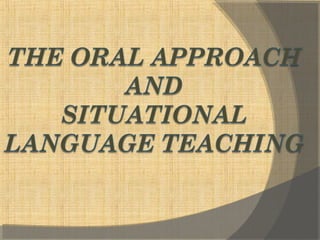 Situational language teaching | PPT