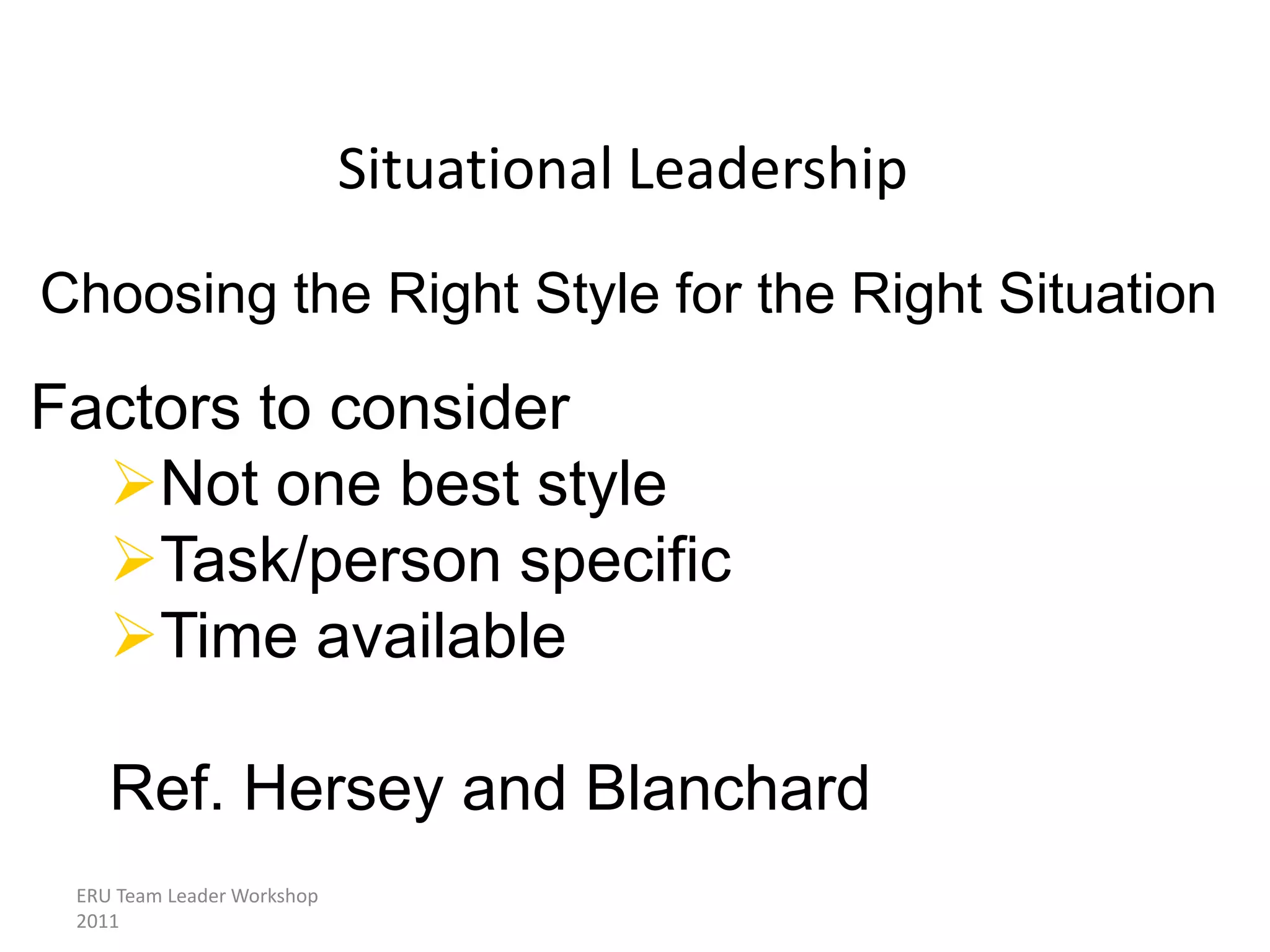 Situational leadership | PPT