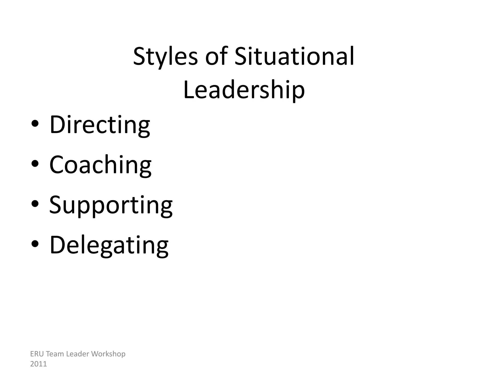 Situational leadership | PPTX