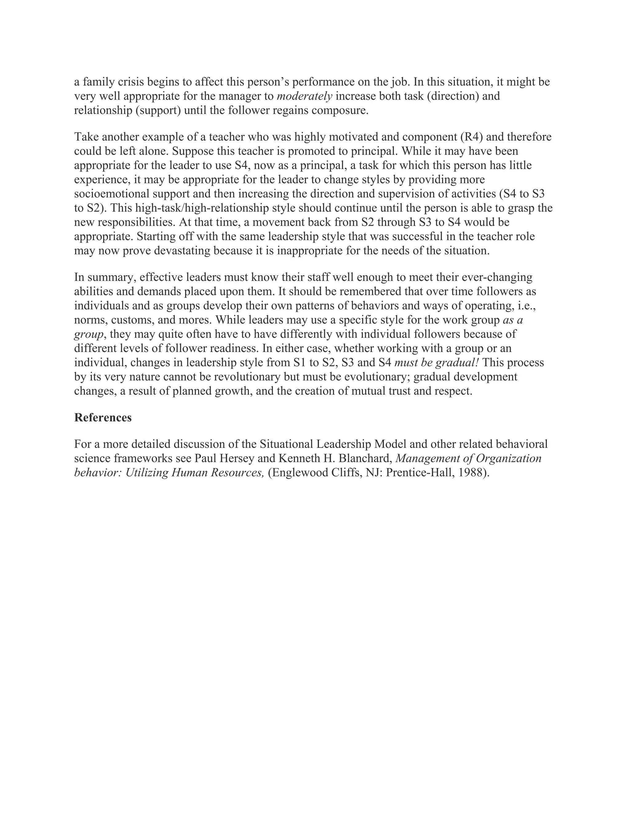 Situational leadership | PDF | Parenting | Family and Relationships