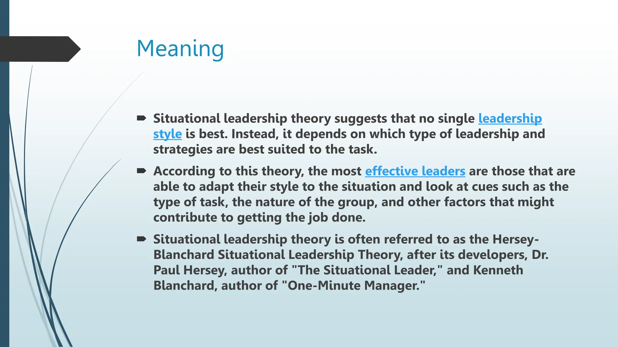 situational leadership theory by Misba Fathima S | PPTX | Business ...
