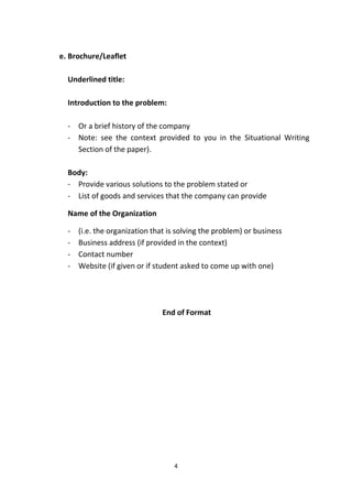 Situational writing formats guidenotes(n lvl) | DOCX