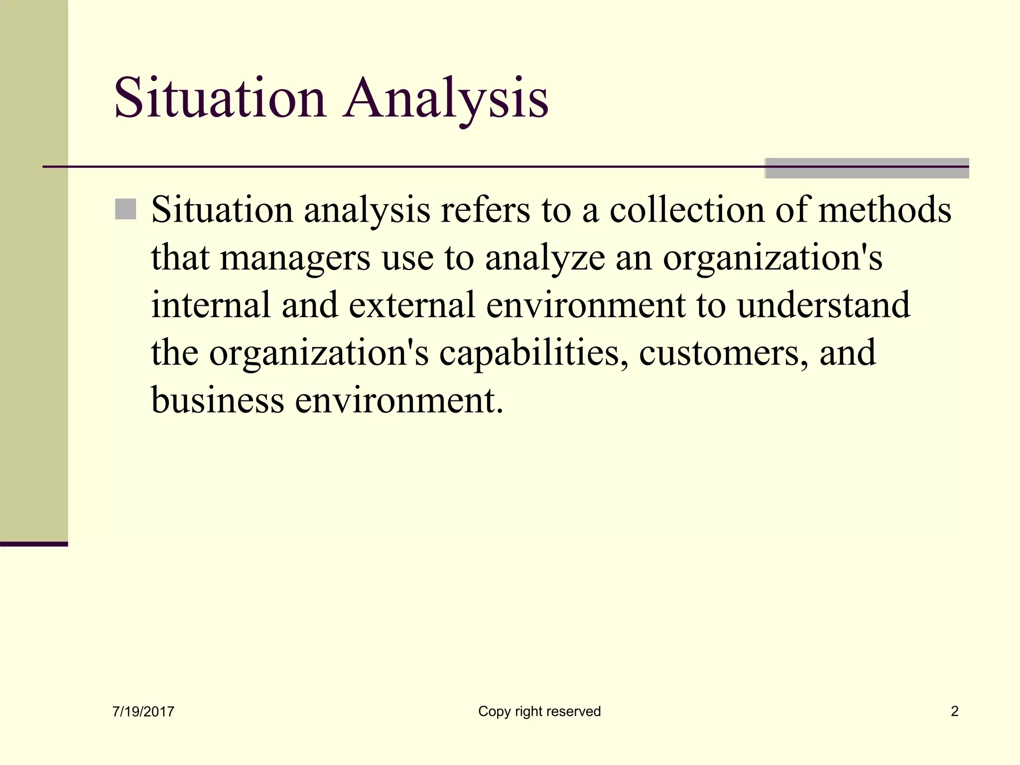 Situation analysis | PDF