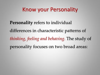 Situation analysis and personality | PPTX