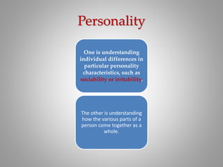 Situation analysis and personality | PPTX