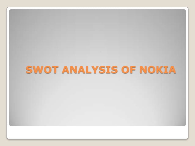 Situation analysis of nokia | PPTX