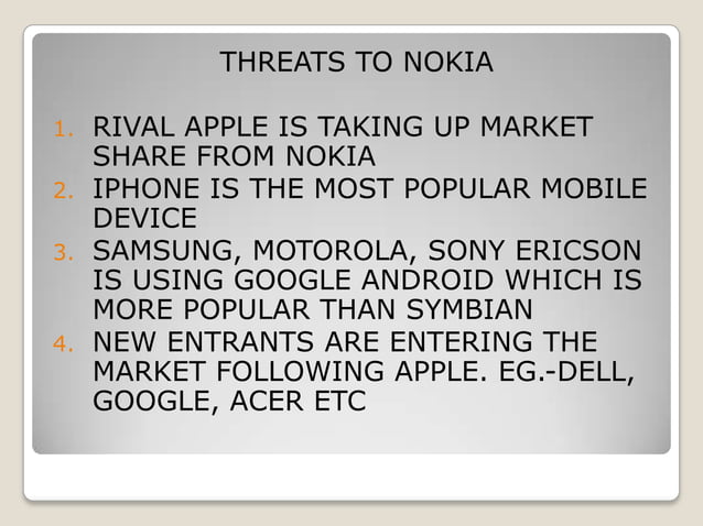 Situation analysis of nokia | PPTX