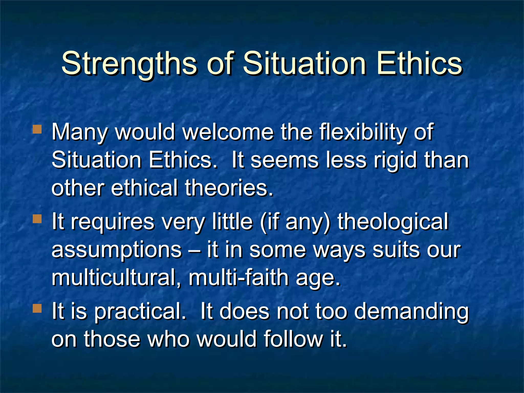 Situation ethics powerpoint | PPT